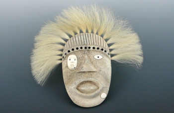 Spirit Mask with Polar Bear Hair Tufts - George Kakoona | Maruskiya's ...