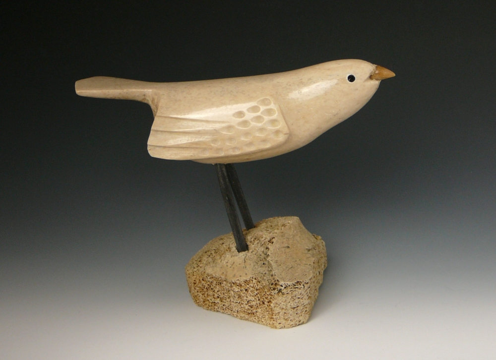 Snow Bunting - Aaron Oseuk Sr. | Maruskiya's of Nome Alaska Native Art