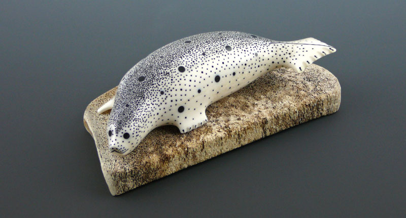 Spotted Seal on Base - Warren Kakoona | Maruskiya's of Nome Alaska ...