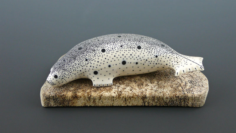 Spotted Seal on Base - Warren Kakoona | Maruskiya's of Nome Alaska ...
