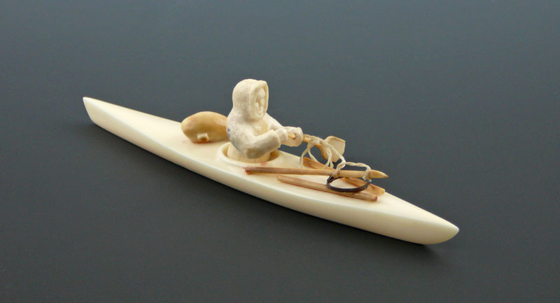 Hunter in Kayak, Circa 1980 - Bernard Irigoo | Maruskiya's of Nome ...