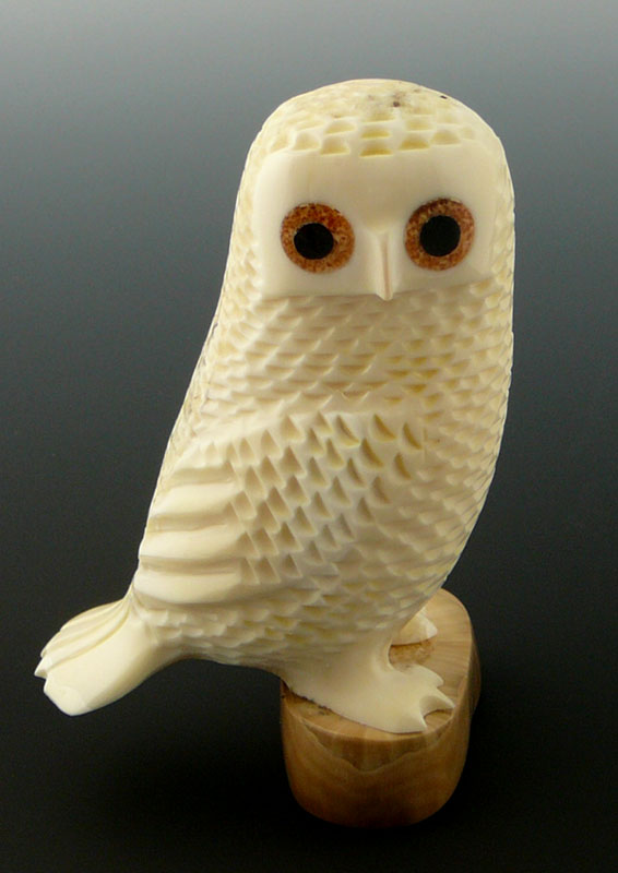 Ivory owl, Circa 1975 - Thomas Antoghame | Maruskiya's of Nome Alaska ...