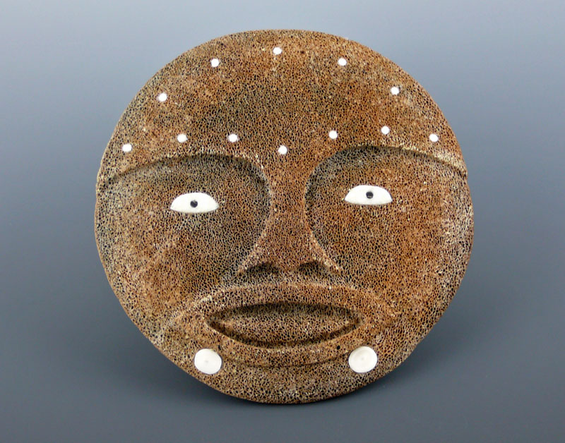 Whalebone Mask with Ivory Inlay - Gary Sockpick | Maruskiya's of Nome ...